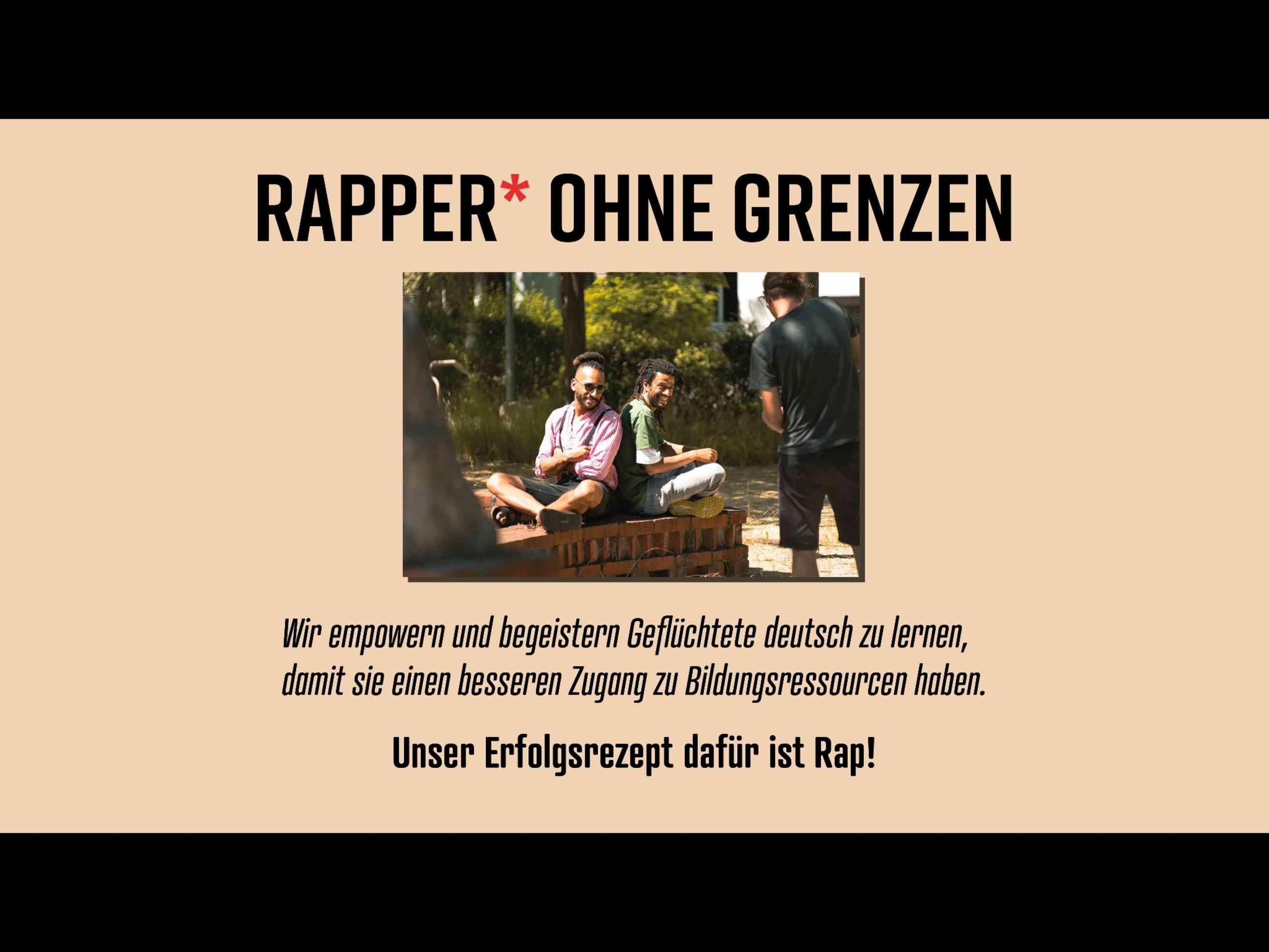 Rapper* Ohne Grenzen - Rapprojekt für Geflüchtete: Unterstütze unser Social Media Team | vostel.de